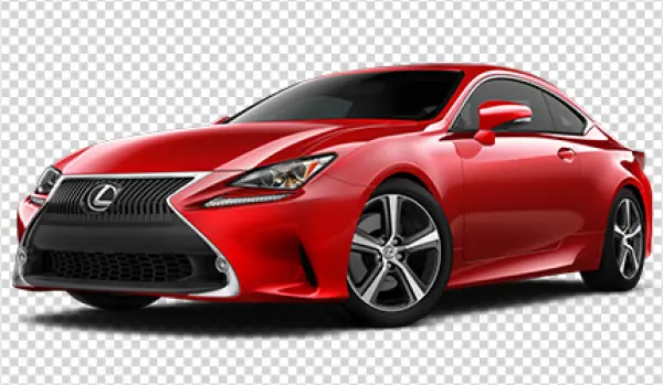 Red Lexus Coupe PNG Transparent Background